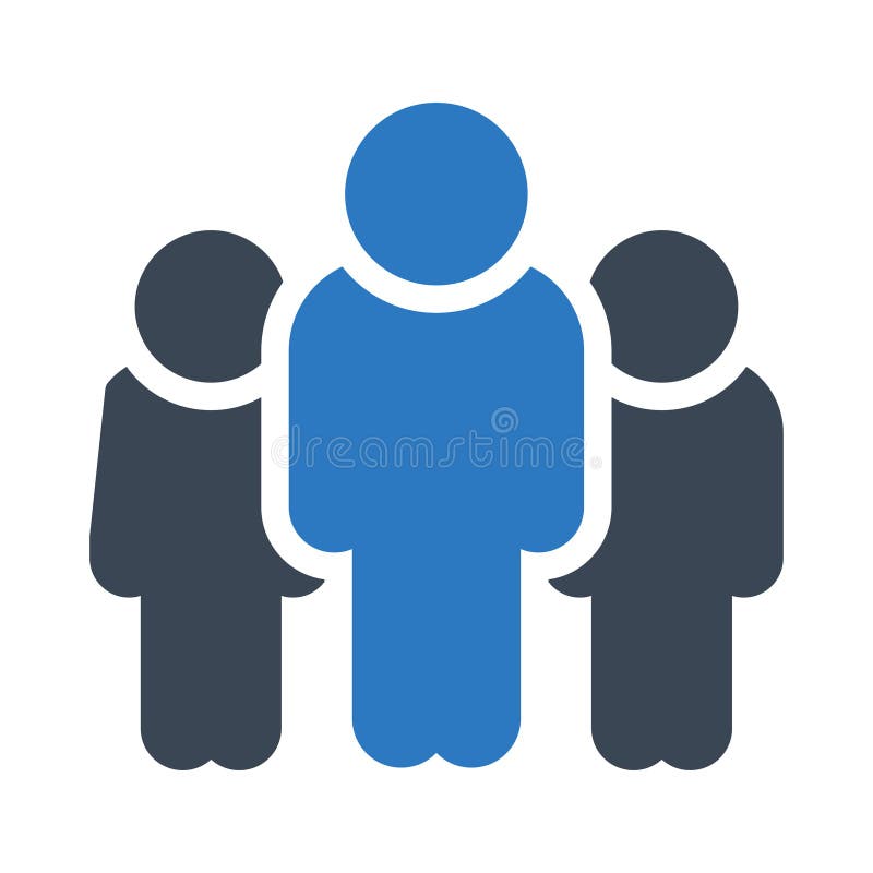Employees glyph color icon stock illustration. Illustration of people ...