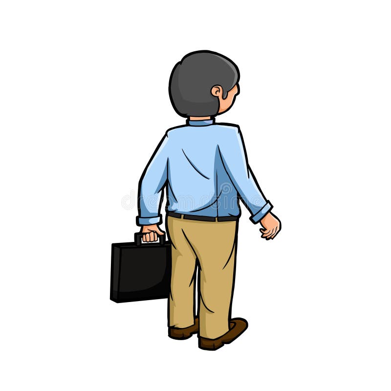 Employees go to the office stock illustration. Illustration of busy ...