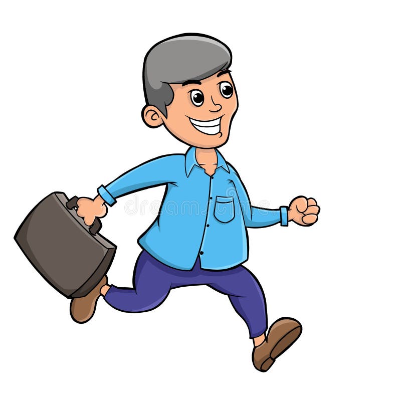 Employees go to the office stock illustration. Illustration of busy ...