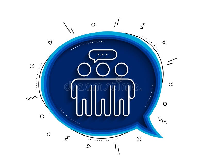 Employees Group Line Icon. Collaboration Sign. Development Partners ...