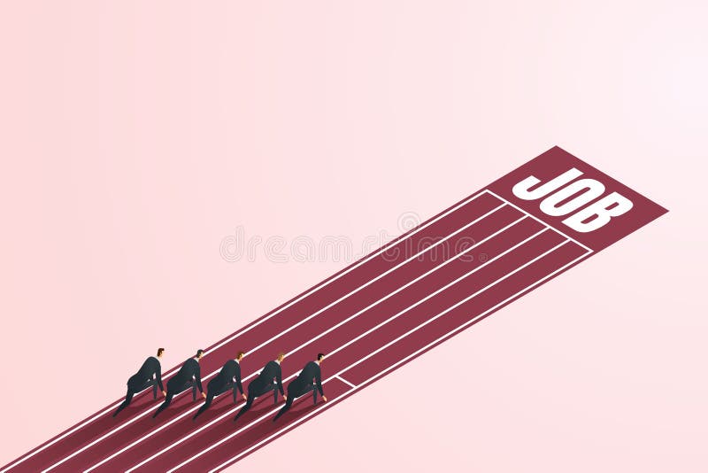 Employees Group Ready at Beginning before the Competition To Win the ...