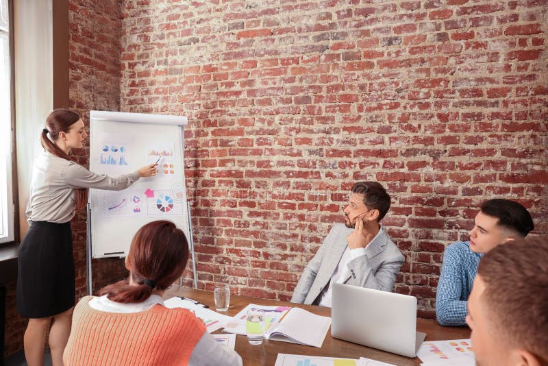Employees Having Meeting in Office. Team Work Stock Image - Image of ...