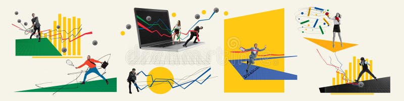 Employees Making Financial Analytics and Developing Strategies for ...