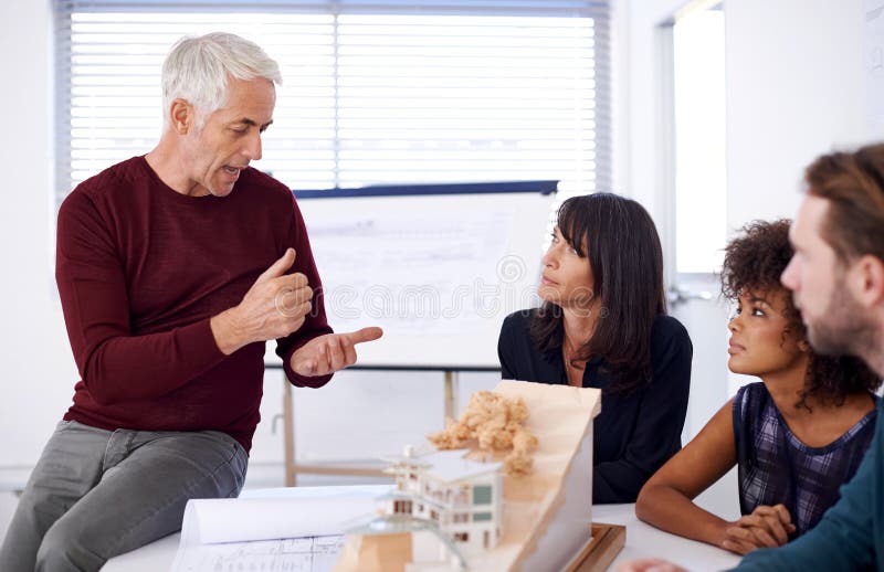 Employees, Manager and Model for Industrial Architecture, Presentation ...