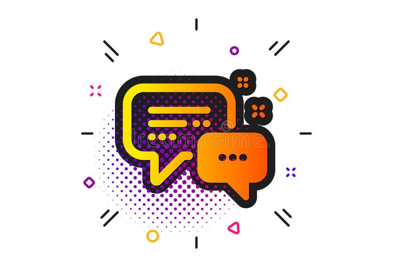 Employees Messenger Icon. Speech Bubble Sign. Chat Message. Vector ...