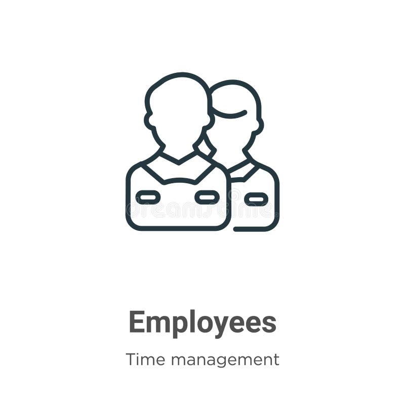 Employees Outline Vector Icon. Thin Line Black Employees Icon, Flat ...