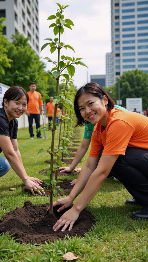 Employees Participating in Charitable Treeplanting Project for ...