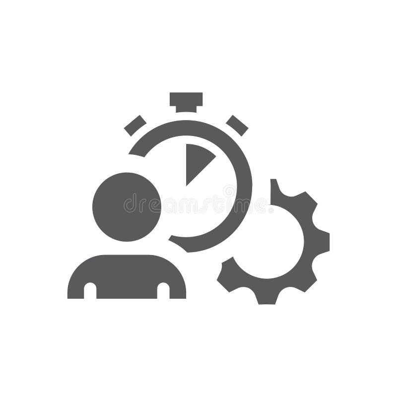 Employees Performance Black Vector Icon Stock Vector - Illustration of ...