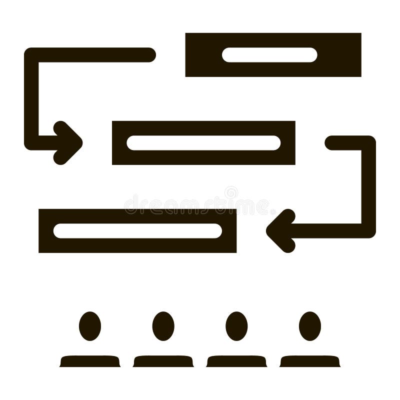 Employees Planning Work Icon Vector Stock Vector - Illustration of ...