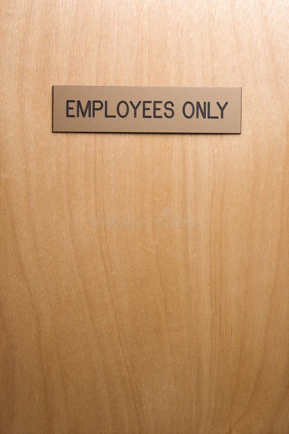 Employees only sign. stock image. Image of wood, sign - 2431499
