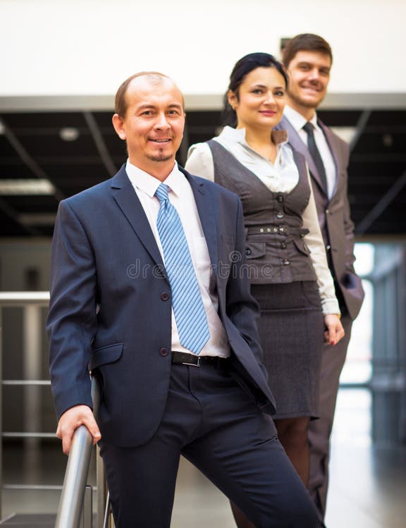 Employees Standing Around Their Manager Stock Photo - Image of ...