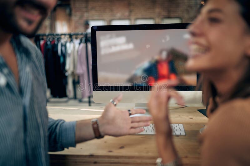 Person Front of Computer Monitor Stock Image - Image of monitor, screen ...