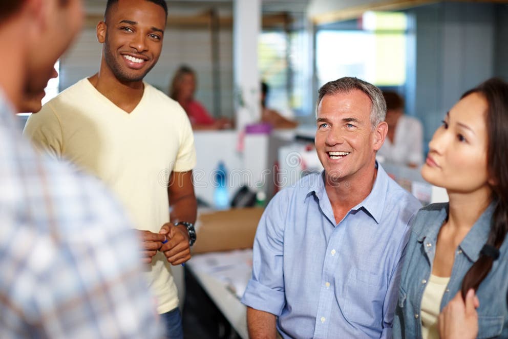 Employees, Talking and Office for Training Project, Brainstorming and ...