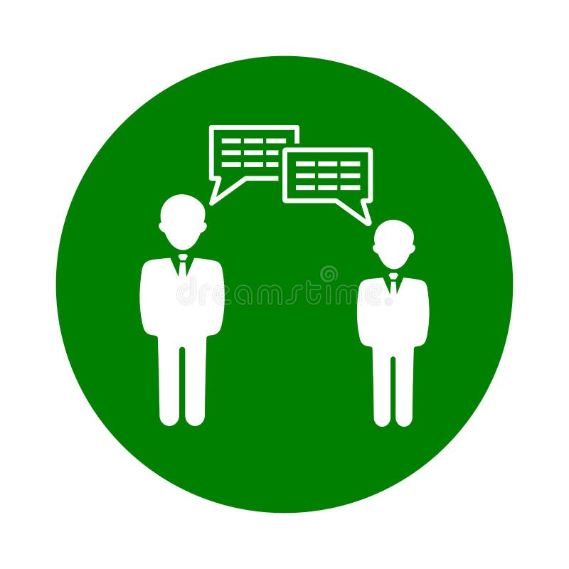 Employees, Talking, Talk Icon. Green Vector Design Stock Vector ...