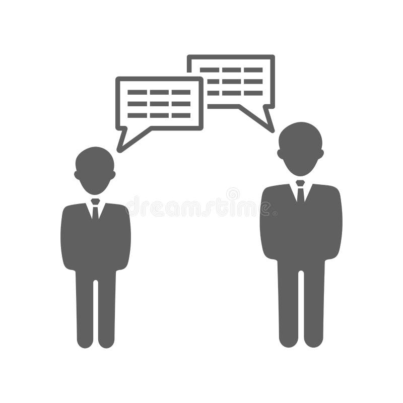 Employees, Talking, Talk Icon. Gray Vector Design Stock Vector ...