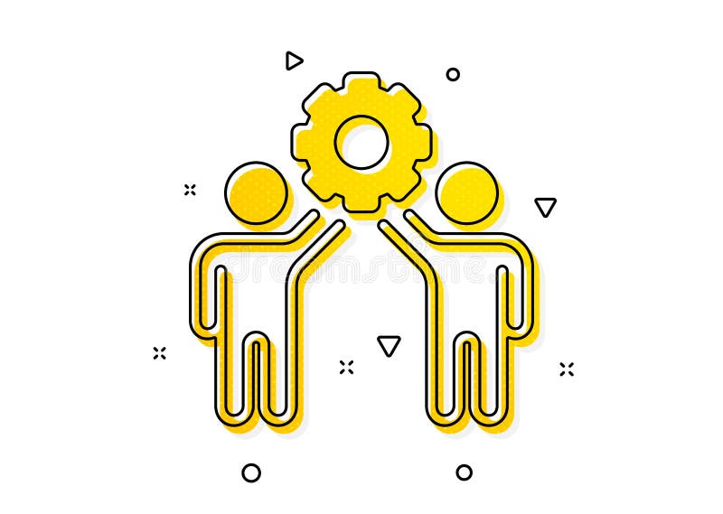 Employees Teamwork Icon. Collaboration Sign. Development Partners ...