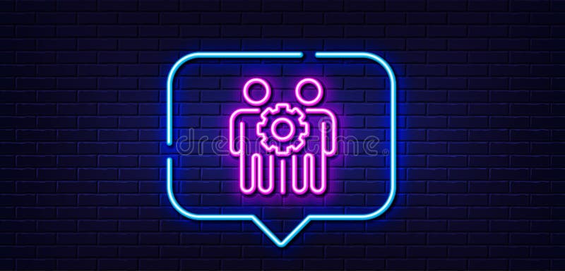 Employees Teamwork Line Icon. Collaboration Sign. Development Partners ...