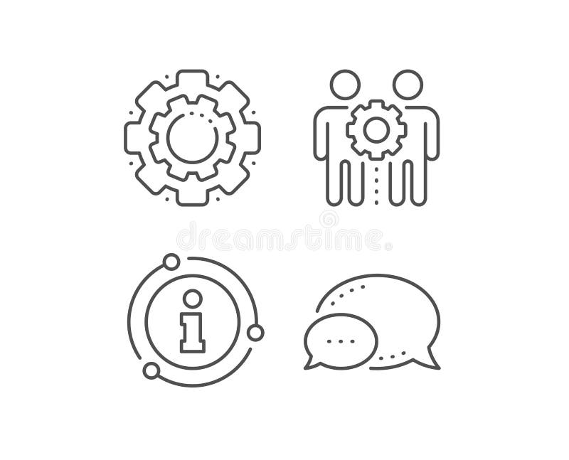 Employees Teamwork Line Icon. Collaboration Sign. Development Partners ...