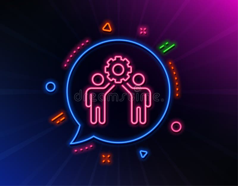 Employees Teamwork Line Icon. Collaboration Sign. Development Partners ...