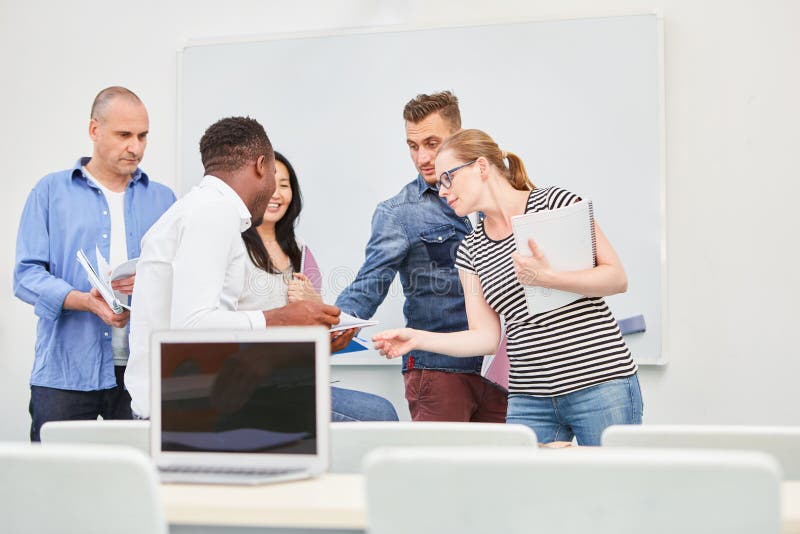 Employees in a Training Seminar Stock Image - Image of room, office ...