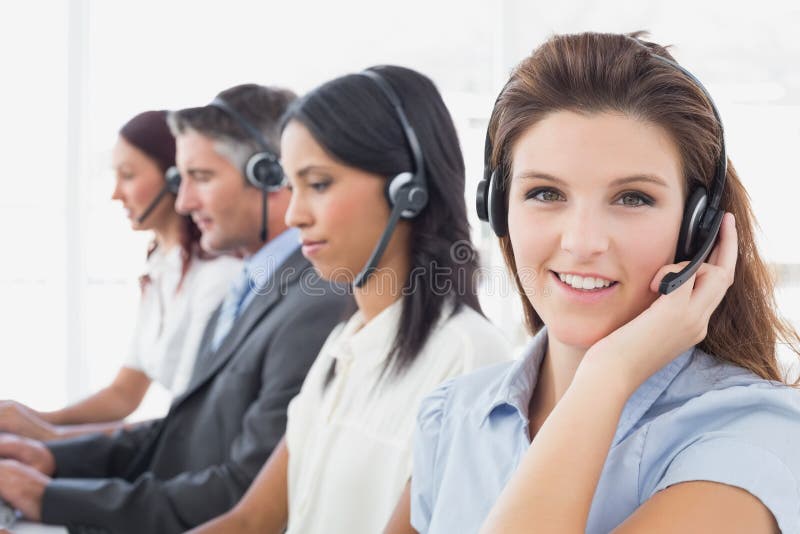 Employees Typing on Their Computers Stock Image - Image of closeup ...