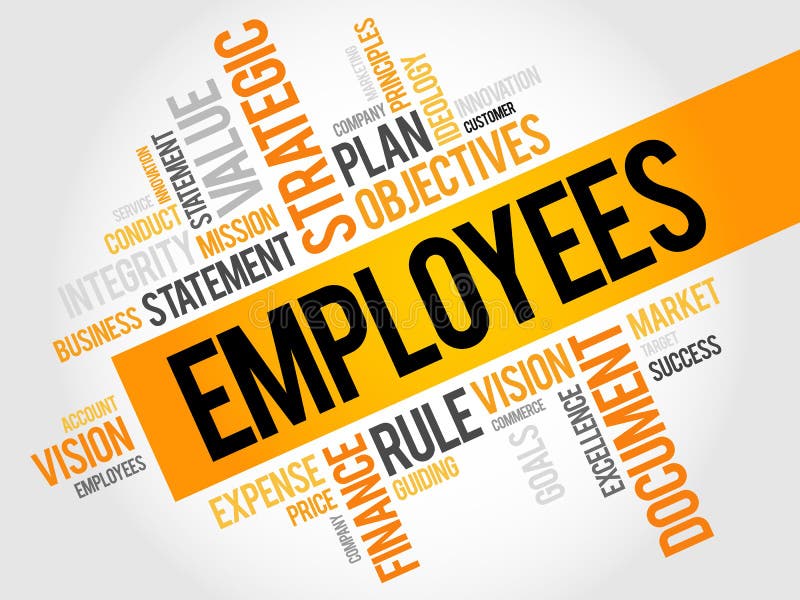 Employees Word Cloud Collage Stock Illustration - Illustration of ...