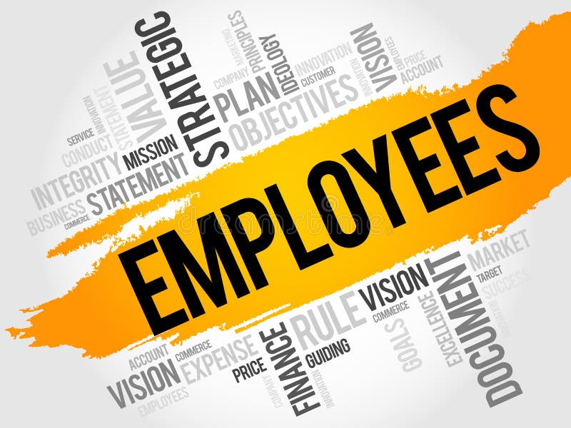 Employees word cloud stock illustration. Illustration of business ...