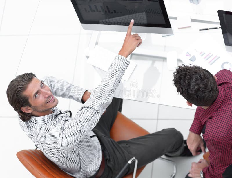 Employees Work on Computers Stock Image - Image of manager, documents ...
