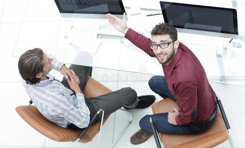 Employees Work on Computers Stock Image - Image of desktop, digital ...