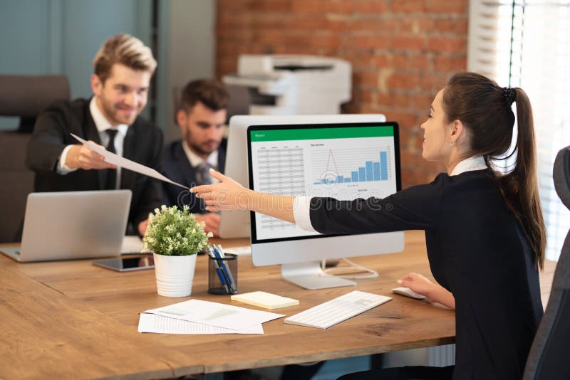 Employees Work in the Office, Co-workers Stock Photo - Image of person ...
