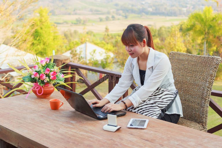 Employees Work during Rest and Relaxation Stock Image - Image of ...