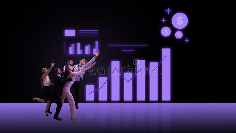 Employees Working with Analytical Data, Checking Graph and Generating ...