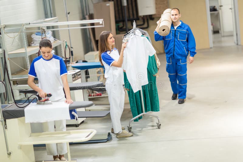 Employees working stock image. Image of plastic, satisfied - 77056307