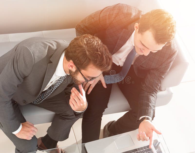 Employees Working with a Laptop Stock Image - Image of finance, manager ...