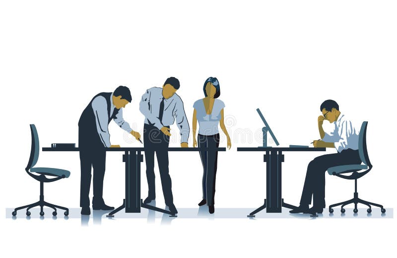 Business Teams Working Together Chart Stock Vector - Illustration of ...