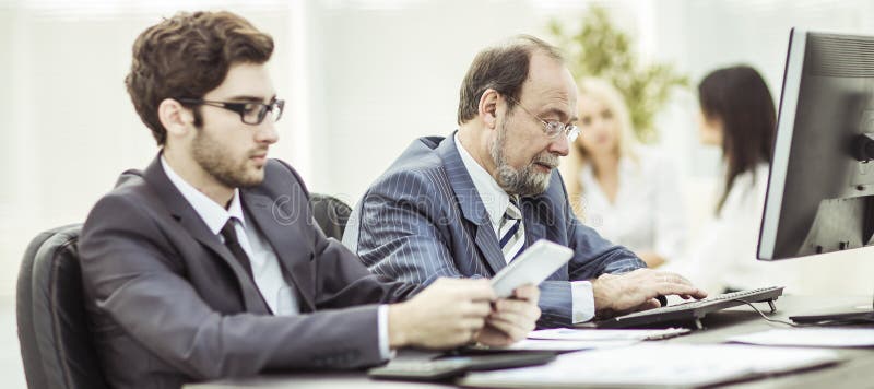 Employees in the Workplace in the Office Stock Image - Image of ...