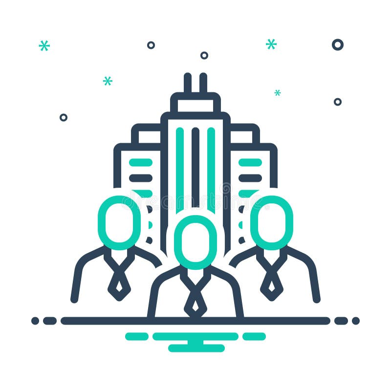 Mix Icon for Employers, Boss and Group Stock Vector - Illustration of ...