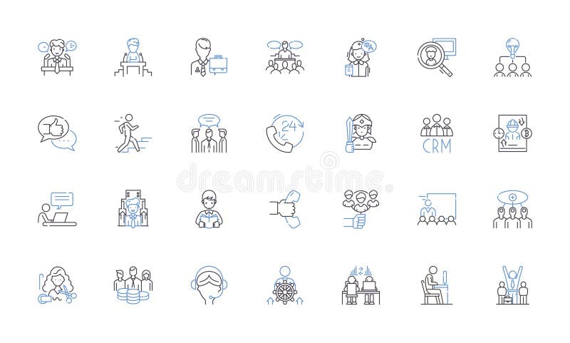 Employment Action Line Icons Collection. Hiring, Recruiting ...