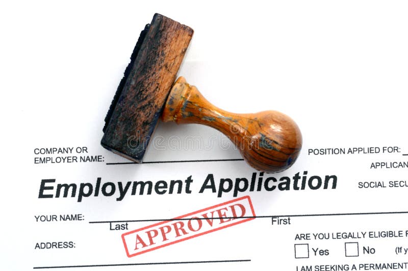 Employment Application - Approved Stock Image - Image of career ...