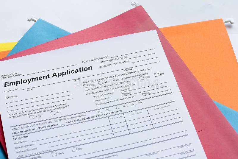 Employment application stock photo. Image of form, document - 13884020