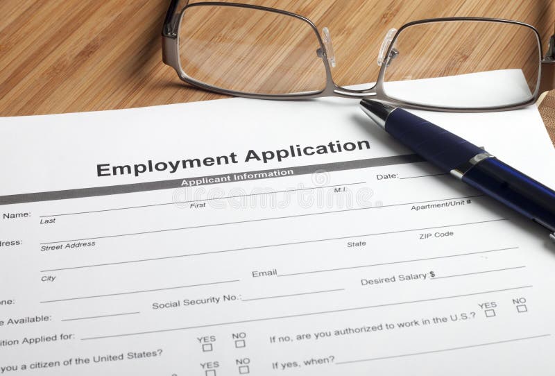 Employment Application stock image. Image of occupation - 48916603