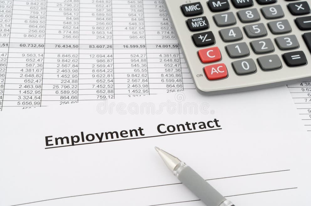 Employment contract stock photo. Image of information - 50033806