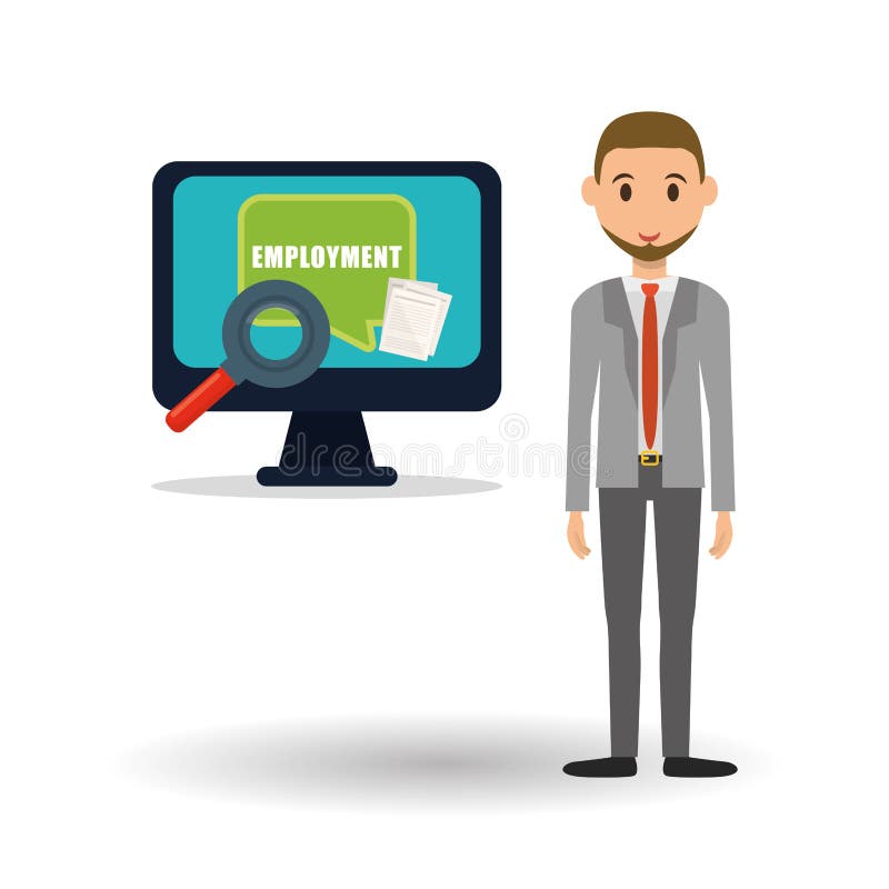 Employment Design. Human Resources Icon. Illustration Stock Vector ...