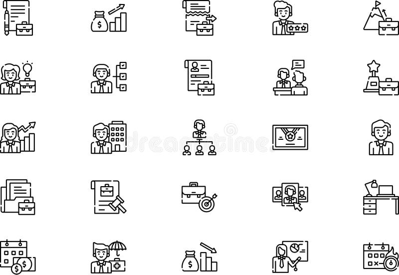 Employment Icons Collection is a Vector Illustration with Editable ...