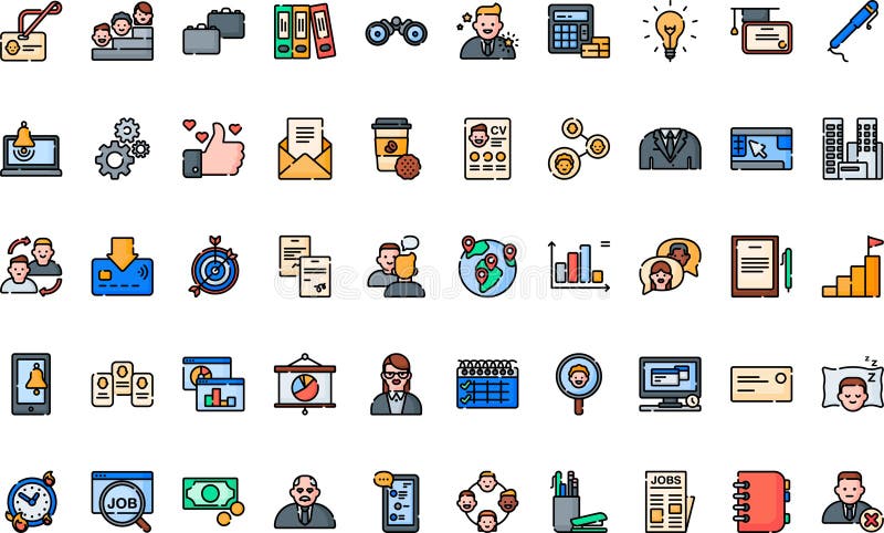 Employment Icons High-Quality Vector Icons Collection with Editable ...