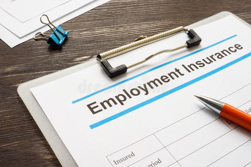 Employment Insurance form. stock photo. Image of claim - 85546564