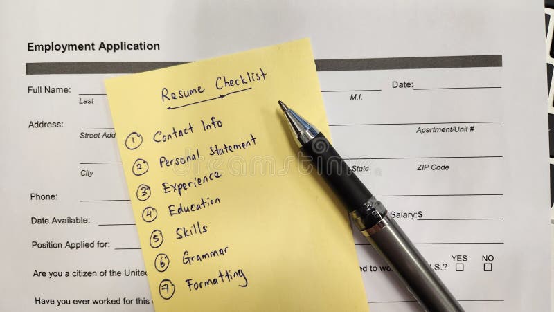 Employment Interview Preparation Checklist Concept Stock Image - Image ...