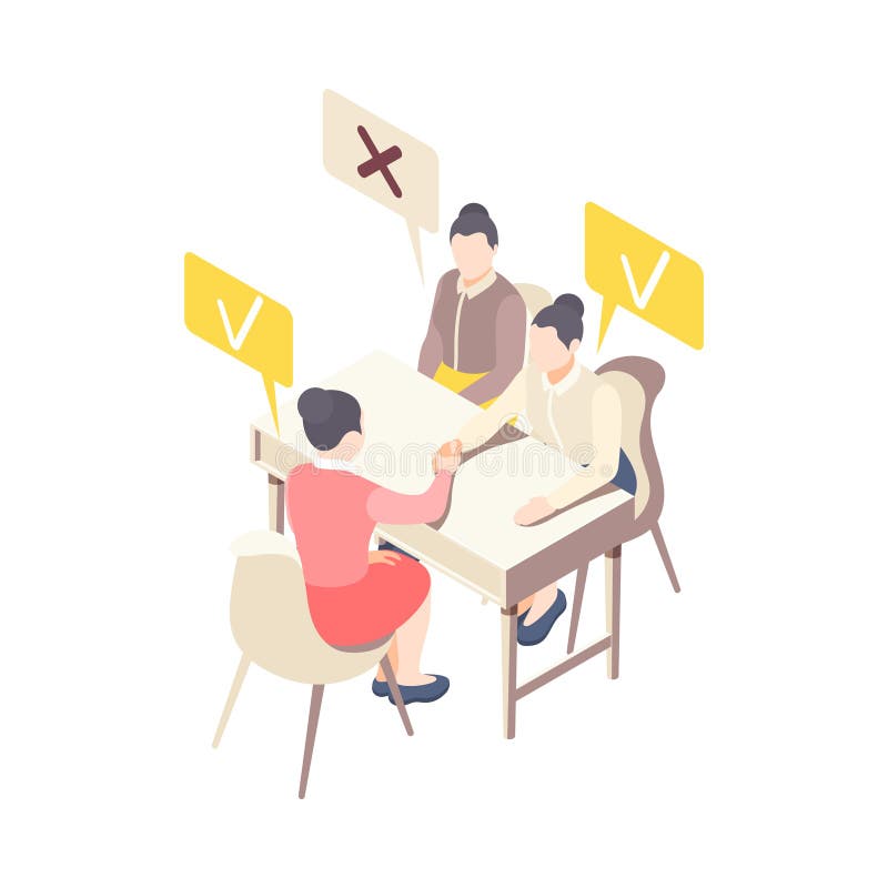 Employment Isometric Icon stock vector. Illustration of recruitment ...