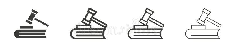 Employment Law Icon Vector Set on White Background Stock Vector ...