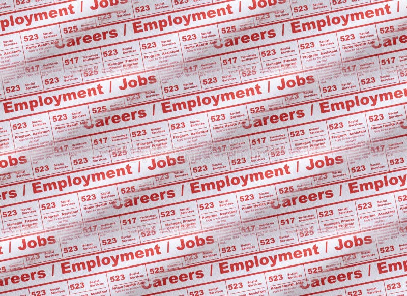 Employment Newspaper Ad stock image. Image of recruitment - 7769899